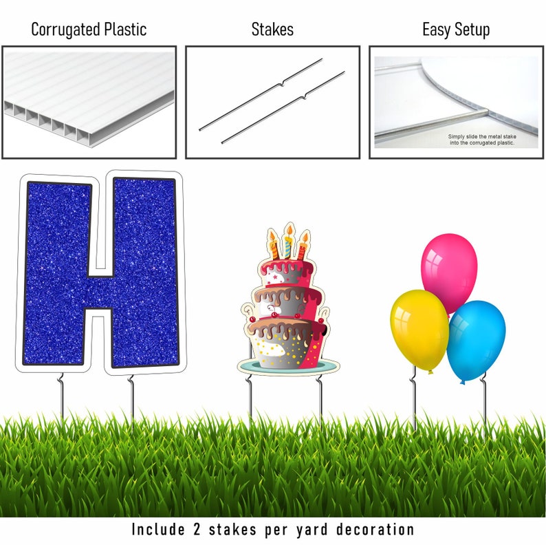 Birthday Yard Sign: Custom Name and Age Outdoor Decoration (18 Inch) - Etsy