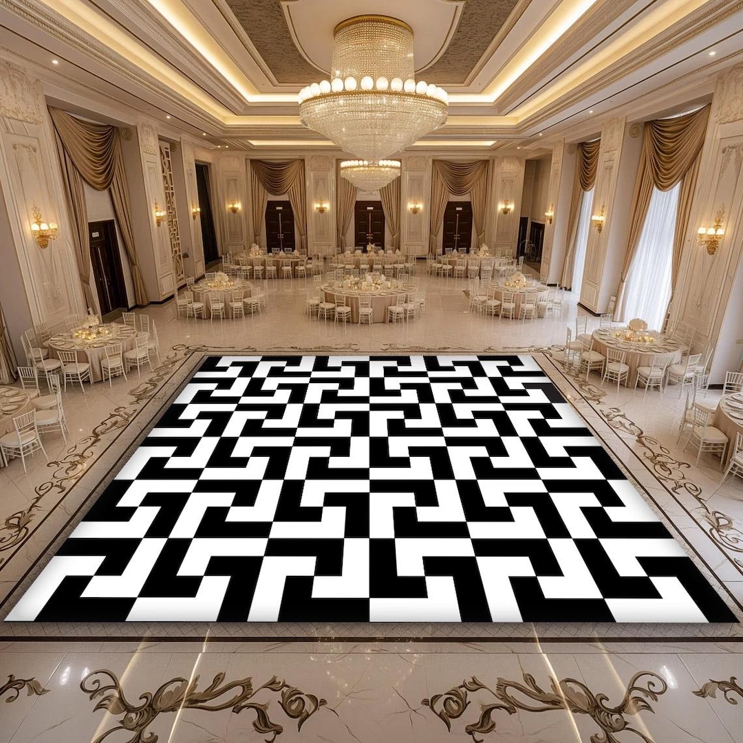 Geometric Pattern Dance Floor Wrap | Custom Vinyl Wrap for Weddings ...