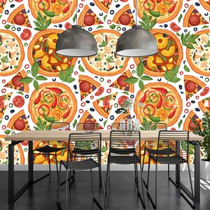 Pizza Wall Mural, Peel and Stick Wallpaper (custom Size, Removable) - Etsy