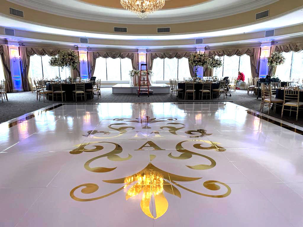 Personalized Wedding Vinyl Decals Dance Floor Decals Monogram Floor ...