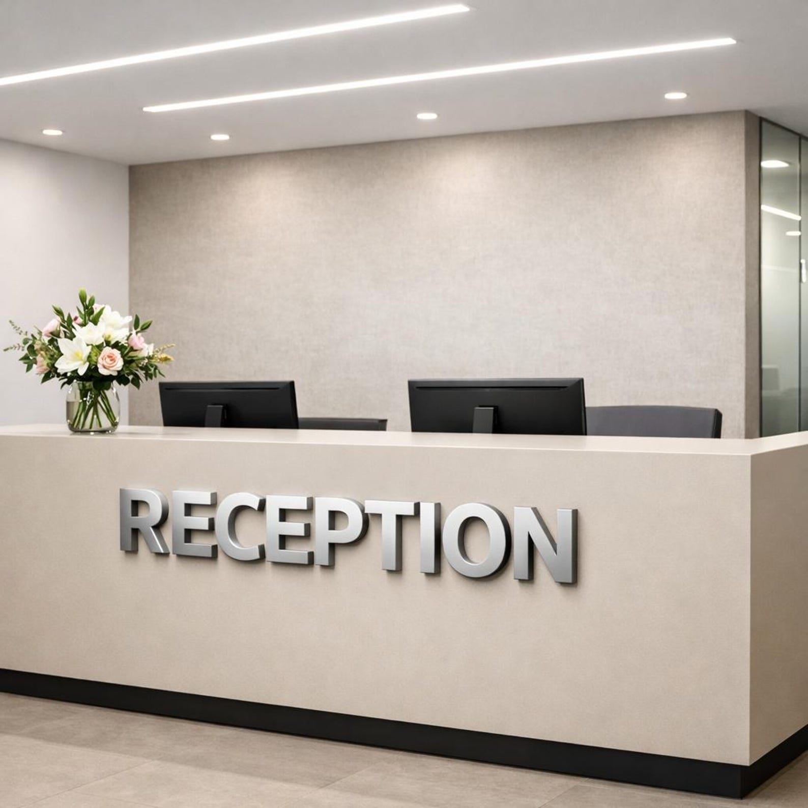 Custom Reception Logo Sign | 3D LED Channel Letters With Halo Backlight ...