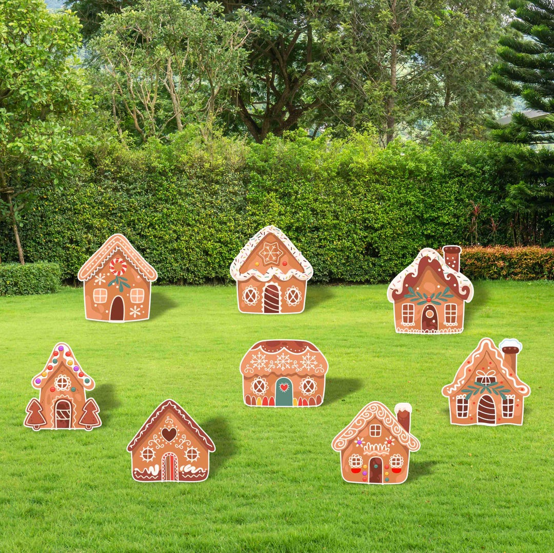 Gingerbread House Yard Signs, 20" Christmas Lawn Decorations, Large ...