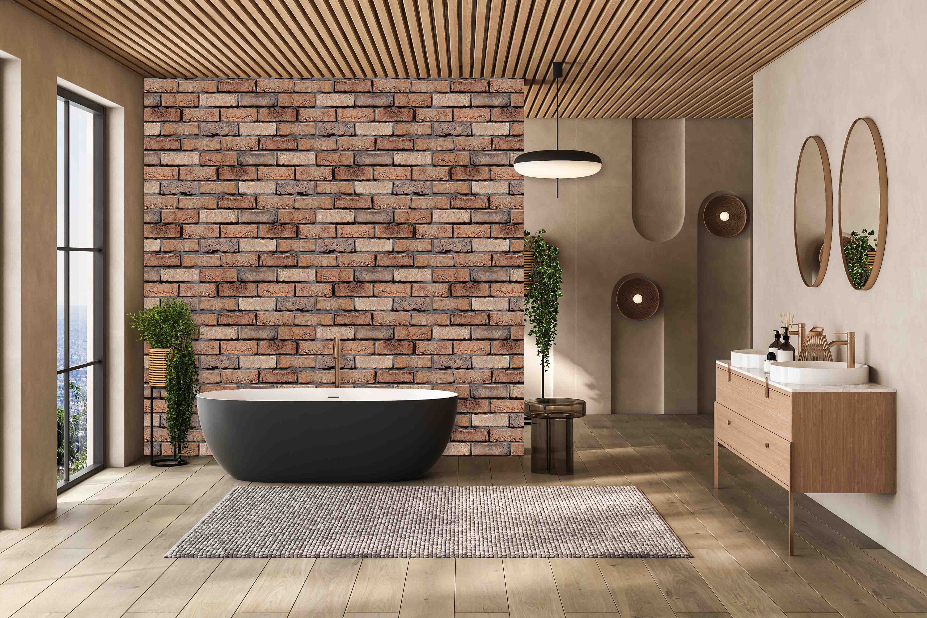 Custom Size Wallpaper Brick Wallpaper Peel and Stick Wall Decal Self ...