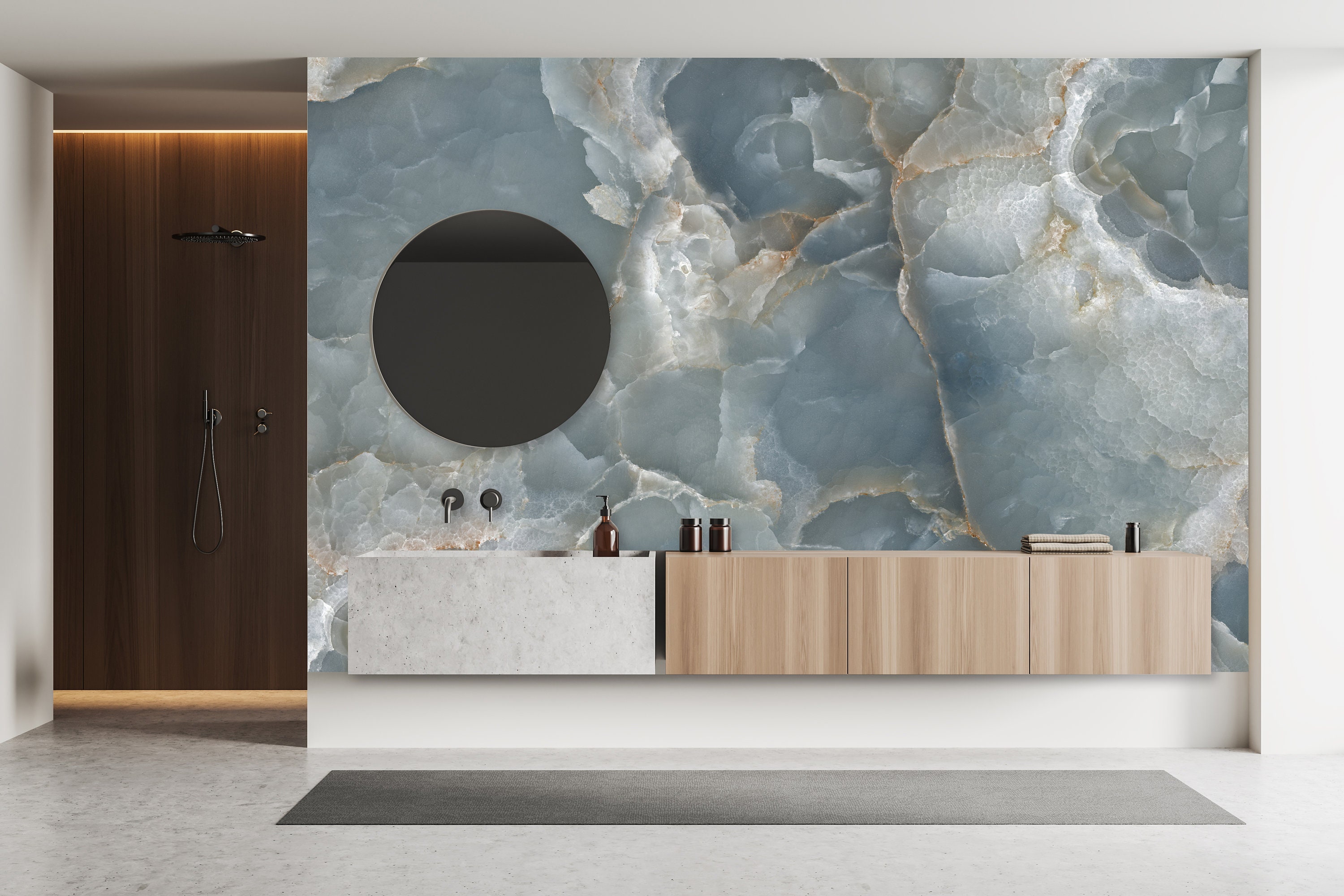 Custom Size Wallpaper Natural Granite Limestone Marble Wallpaper Peel ...