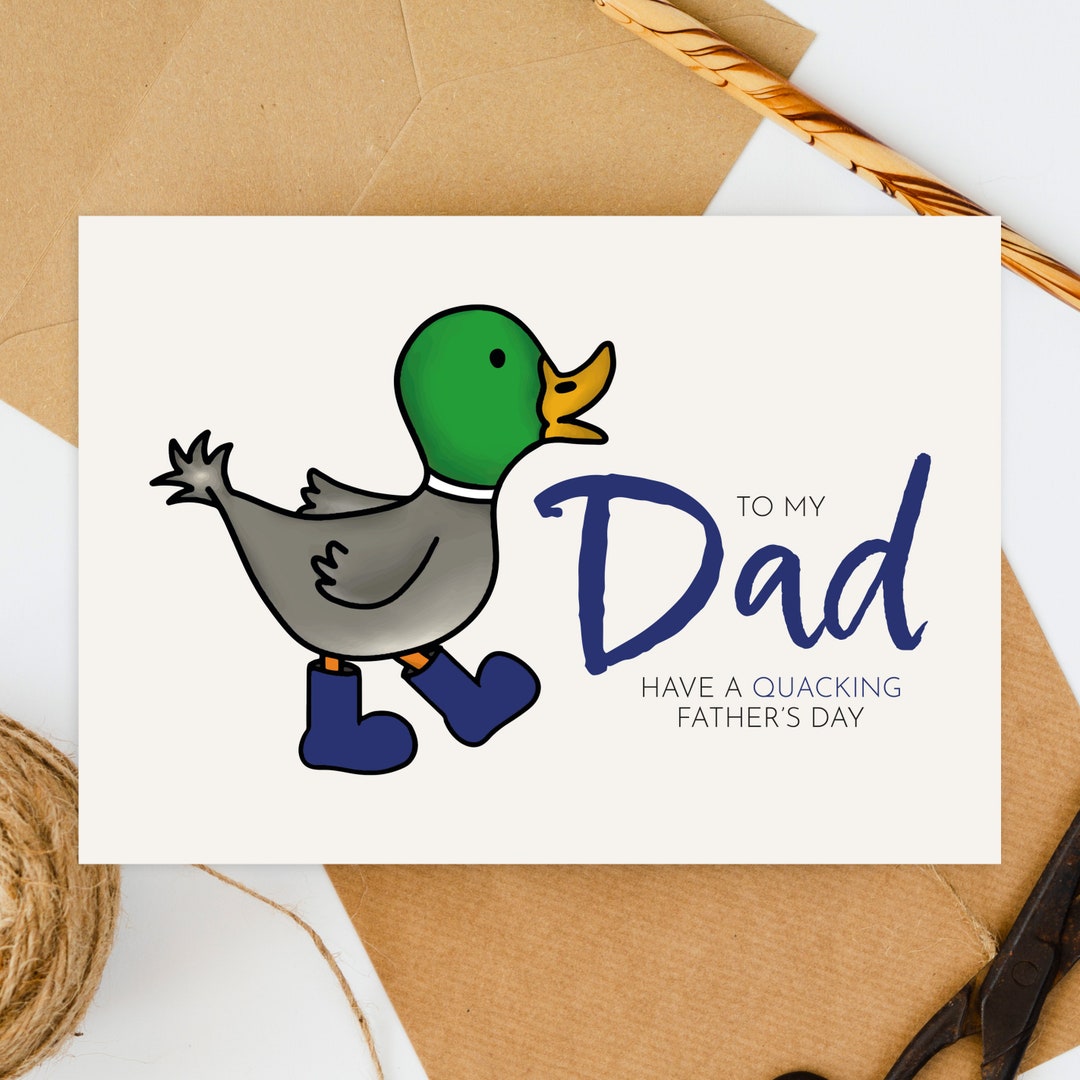 Recycled Dad Duck Fathers Day Card/ Fathers Day / Colourful / Dad ...