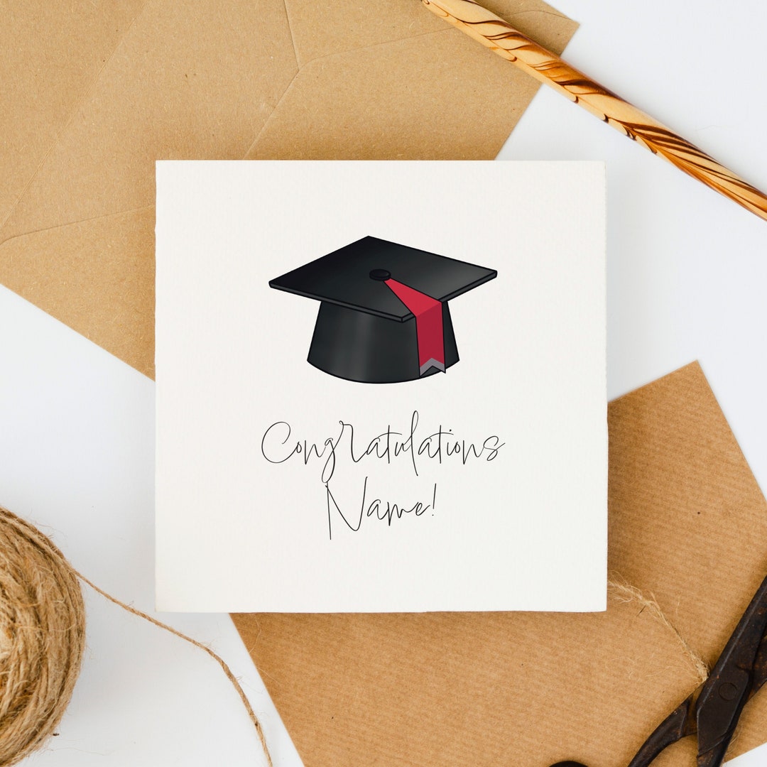 Recycled CUSTOM Graduation Card / University Graduation / Graduation ...