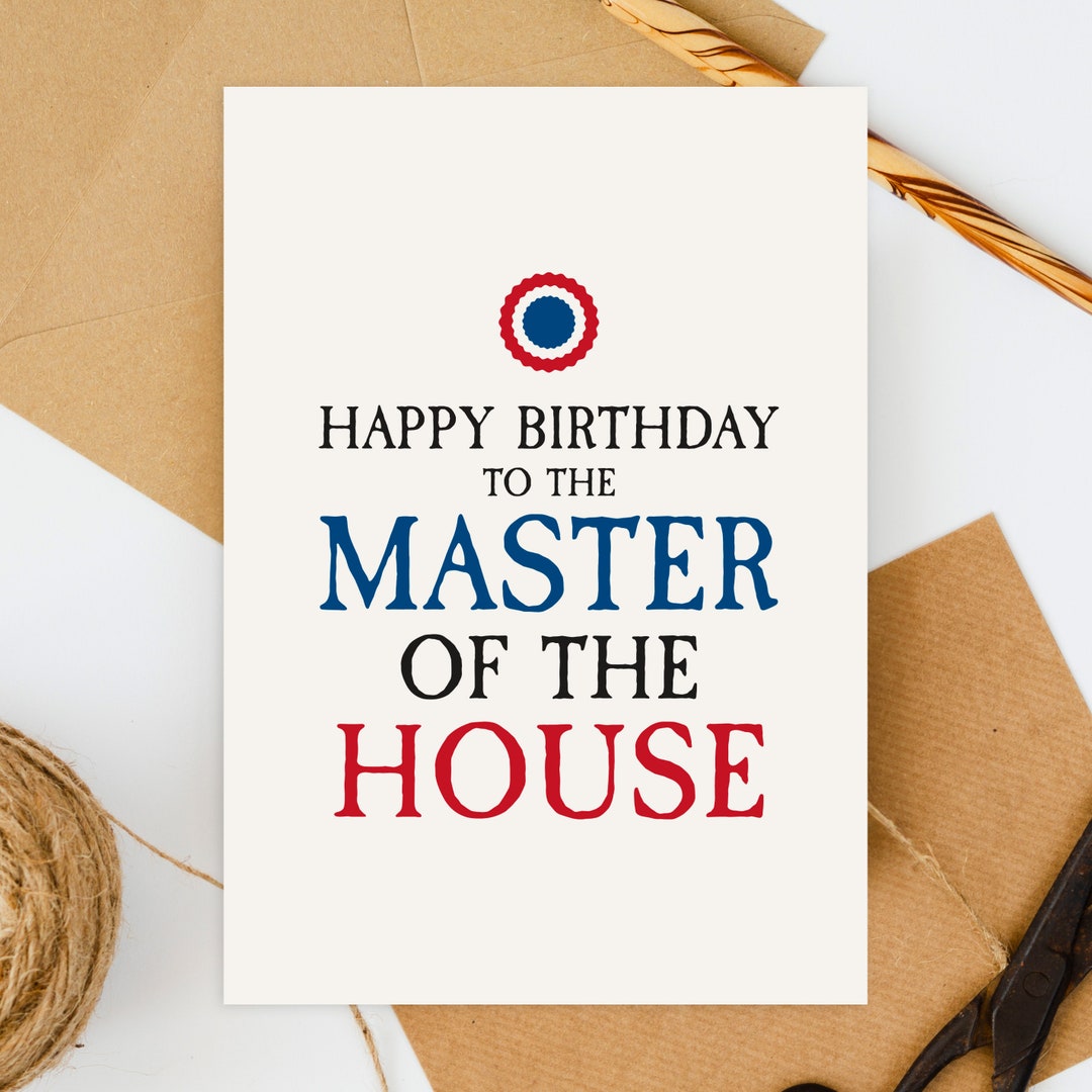 Recycled Master of the House Les Mis Inspired Birthday Card/ Les ...