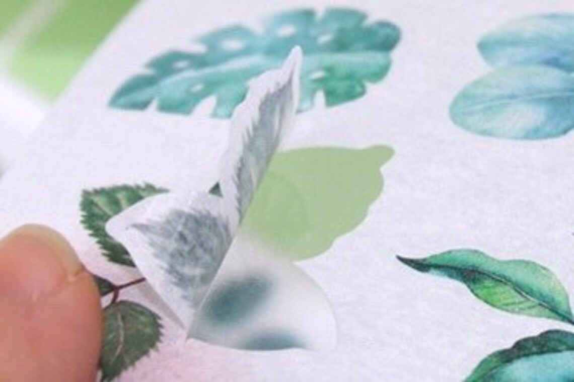 Green Leaves Stickers 6 Sheets Washi Stickers - Etsy Canada