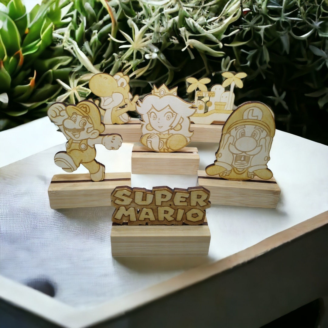 Wooden Mario Statuette - Housewarming Gift - Geek - Choose Any Saint ...