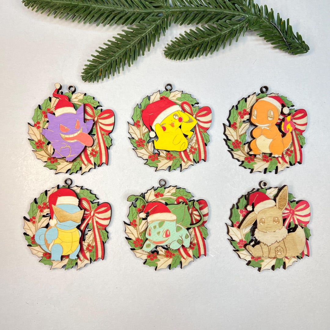 Set of 6 Pokémon Characters Wooden Coasters - Choose ANY Pokémon - Home Decor - Geek Gift ...