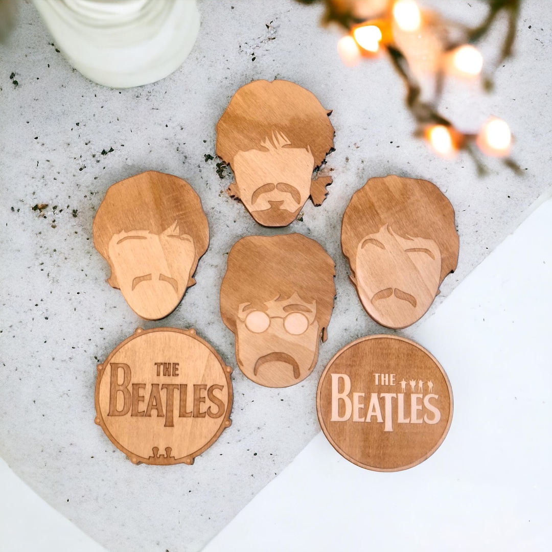 Set of the Beatles Wooden Coasters - Home Decor - Geek Gift - Handmade ...