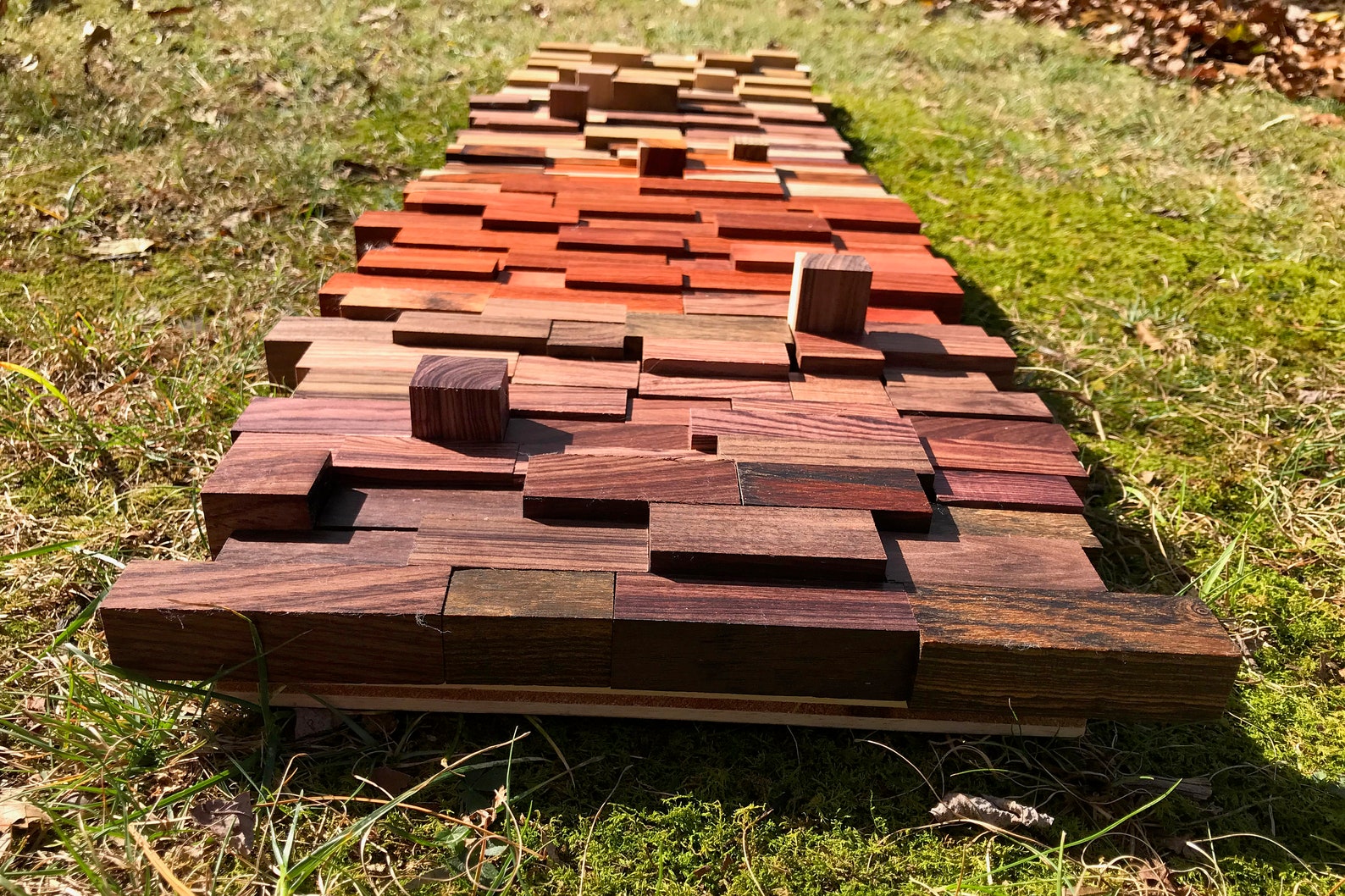 Exotic Wood Wall Art Décor Wall Art Sculptural A 3D Mosaic - Etsy