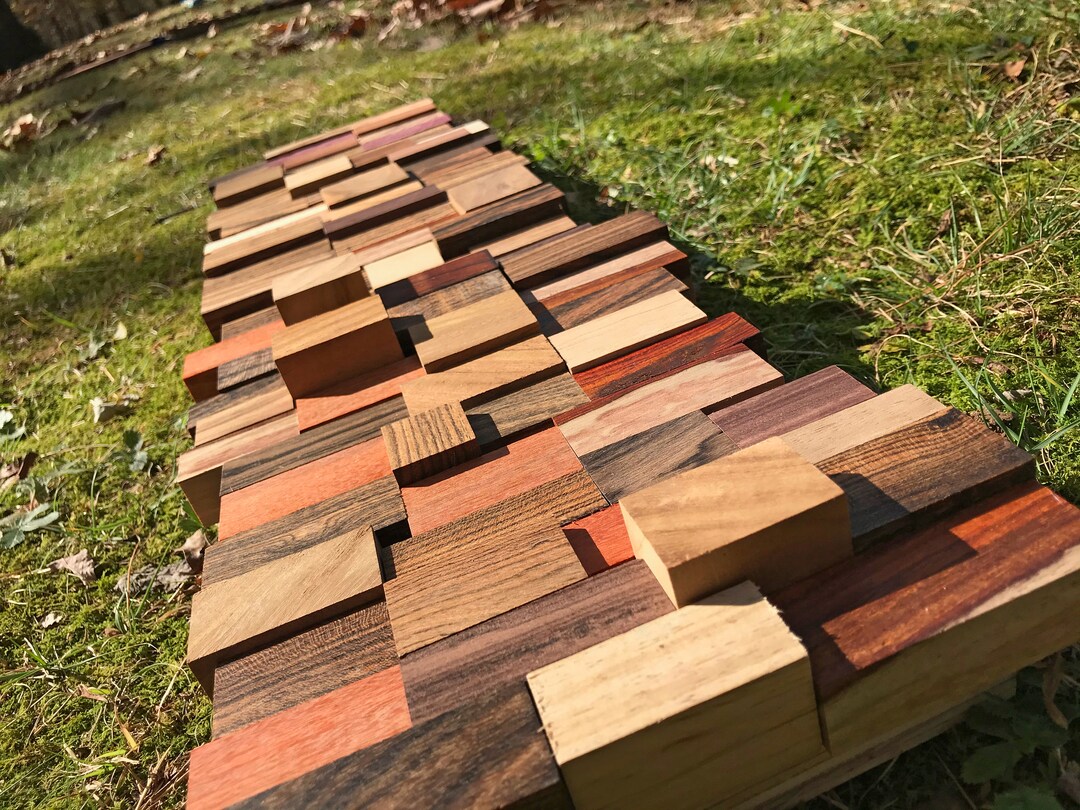 Exotic Wood Wall Art Décor, Wall Art Sculptural - A 3D Mosaic of Exotic ...