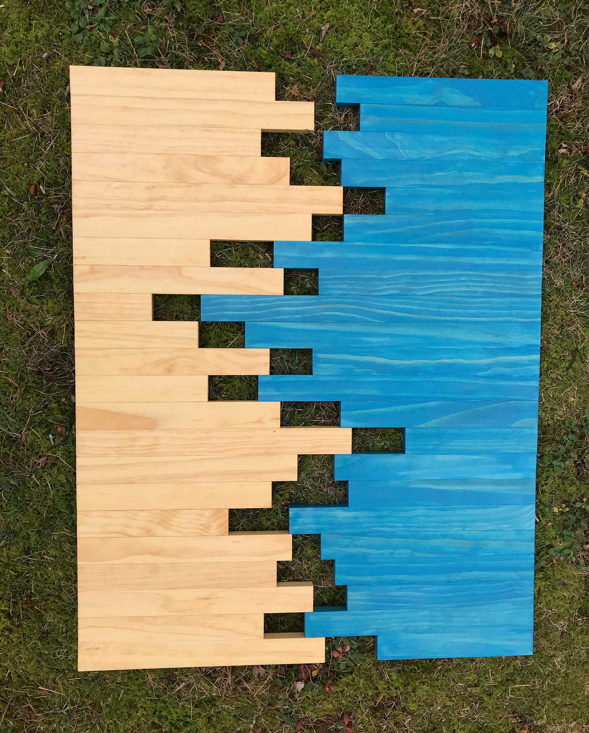 Modern Wood Wall Art, 3D Wood Sculpture Décor - Etsy