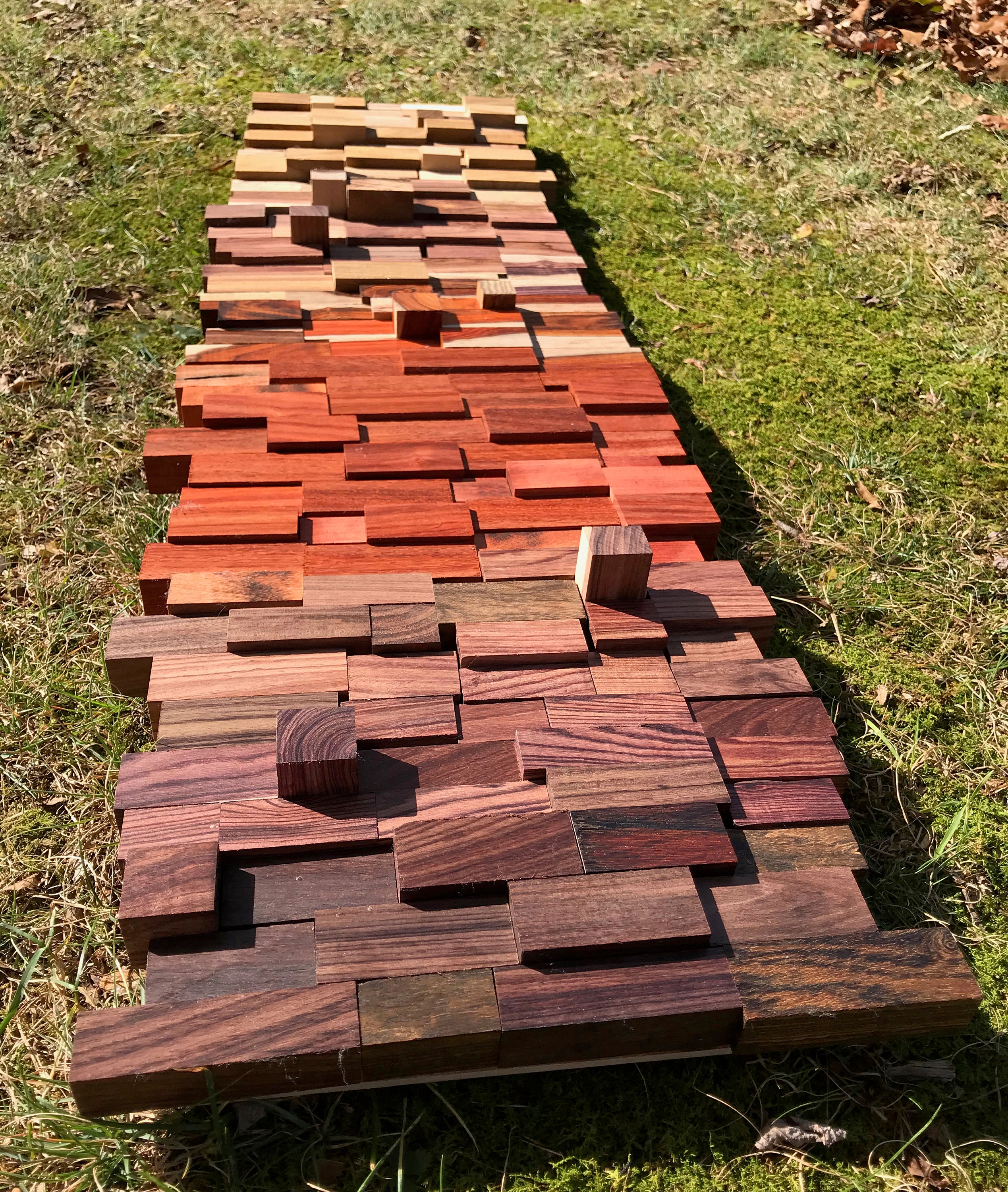 Exotic Wood Wall Art Décor Wall Art Sculptural A 3D Mosaic - Etsy