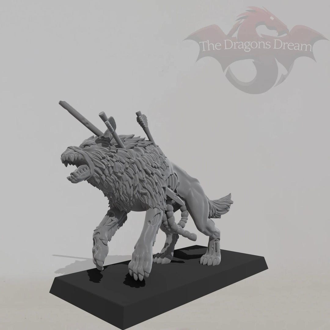 Undead Dire Wolf - Oathmark, Heroquest, Dungeons and Dragons, 5e ...