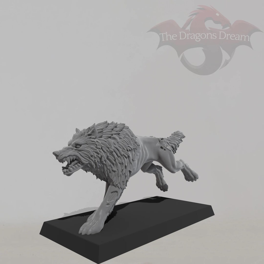 Undead Dire Wolf 4 Dnd, Pathfinder, Tales of the Valiant Miniature - Etsy