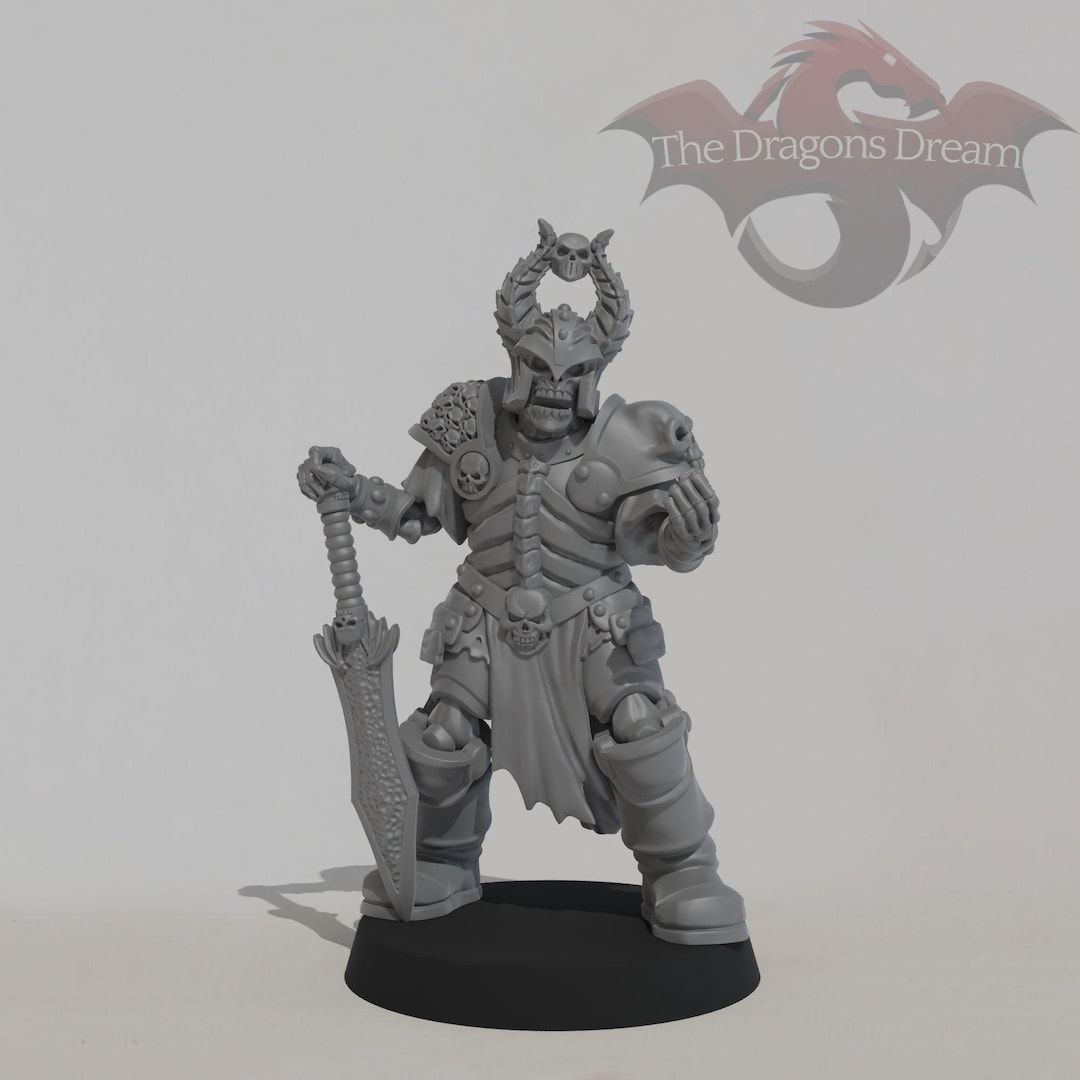 Skulmar Death Knight Miniature | Heroquest Undead Boss | Fantasy ...