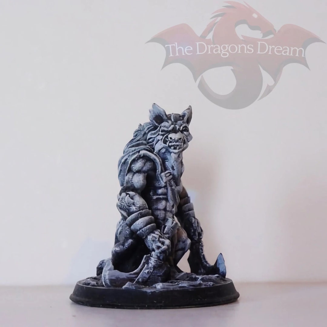 Hyena Man With an Axe Arbiter Miniatures Pathfinder, D&D Tabletop ...