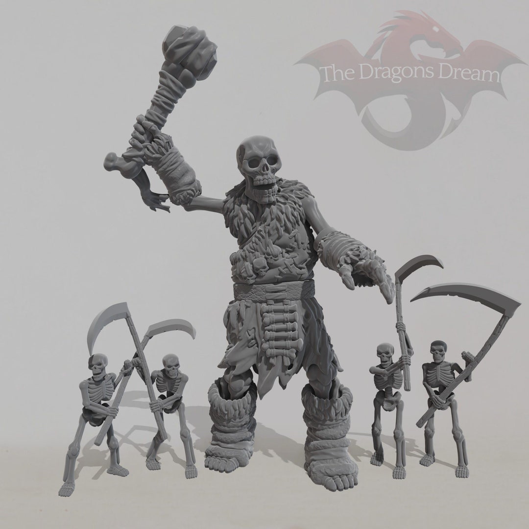 Skeleton Giant Oathmark, Warsurge, Skirmish, War Games, Dnd, Pathfinder, Tales of the Valiant ...