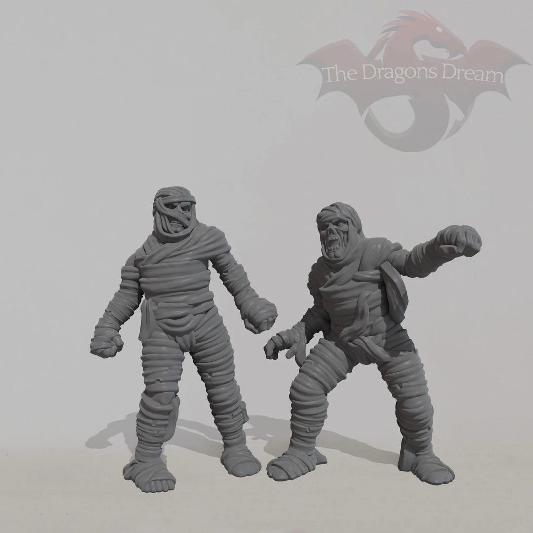 Mummy Warriors Set of 2 28mm 32mm Heroquest Undead Miniatures - Etsy