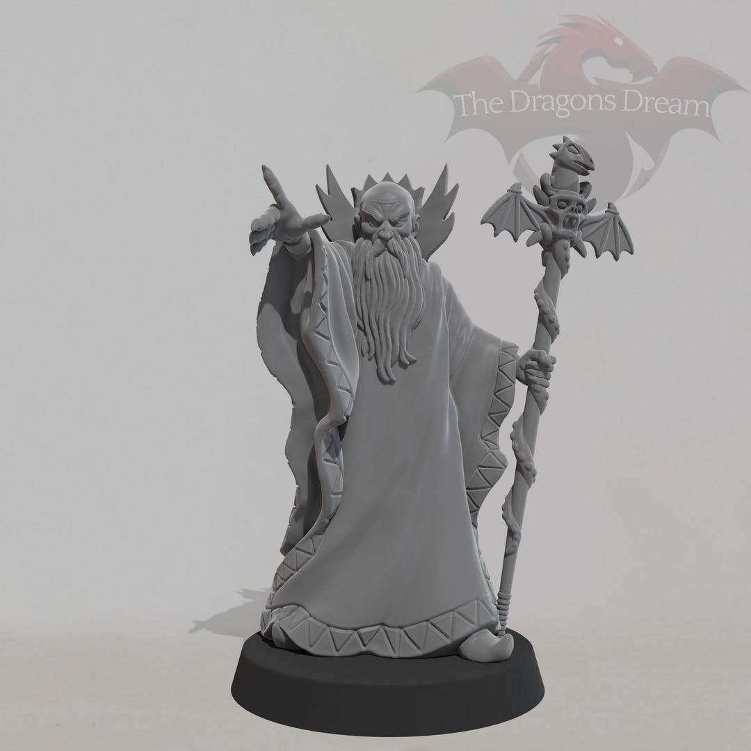Kelek - Evil Wizard - Dungeons and Dragons, 5e, Pathfinder - Miniature ...