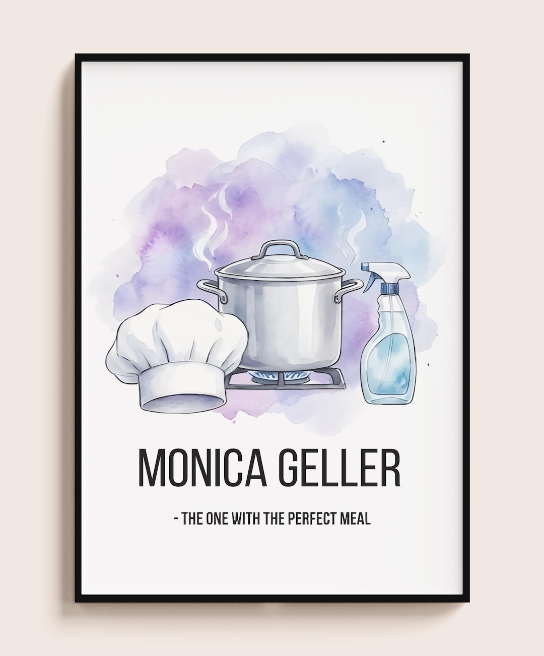 Monica Geller Chef Print | Friends TV Show Kitchen Decor (digital ...