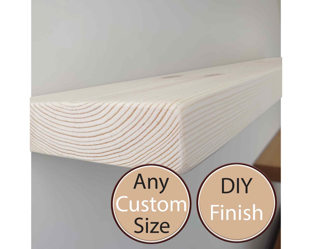 Unfinished Shelf - DIY Shelves. Made From Solid Wood. Custom Sizes ...