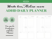 ADHD Priority Daily Planner Priority Printable Adult ADHD Productivity ...
