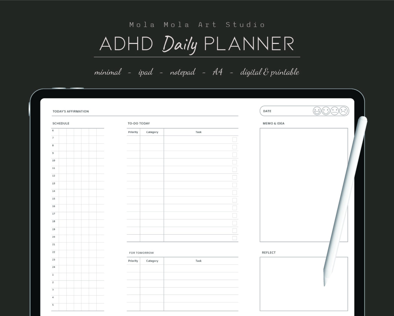 ADHD Daily Planner ADHD Productivity Planner ADHD Planner - Etsy