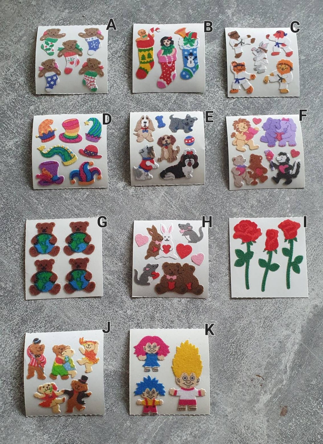 Original Sandylion Sticker Tear-off, Fuzzy, Fabric, Sticker, Vintage ...