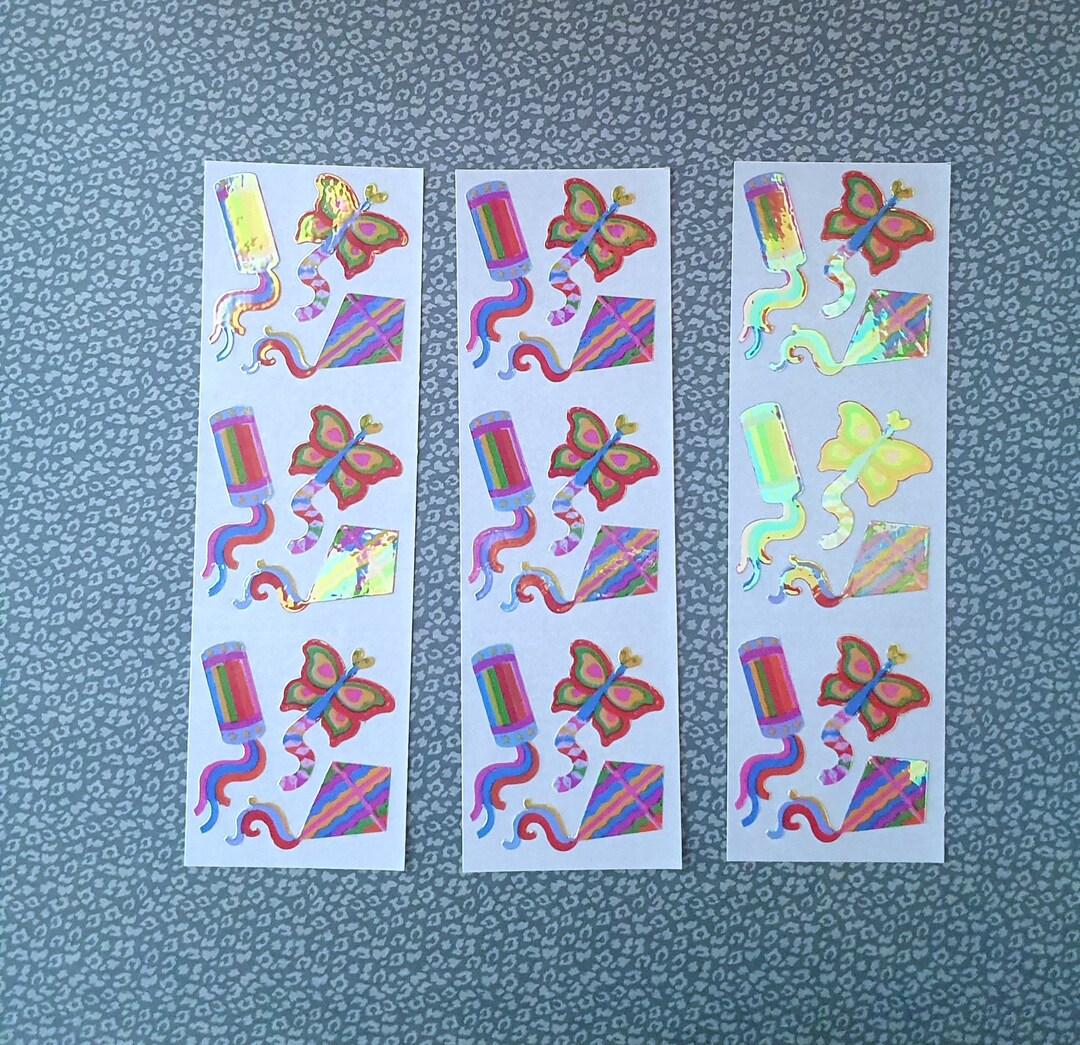 Original Sandylion Stickers Pearly Stickers Stripes Vintage 90s ...