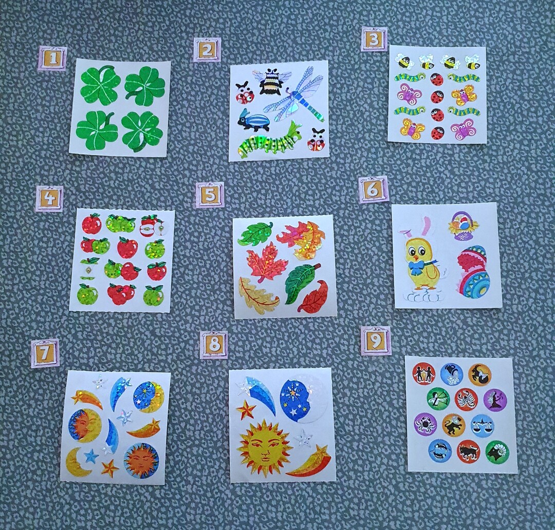 Original Vintage Sandylion Stickers, Prisma Glitter 90s Stickers - Etsy