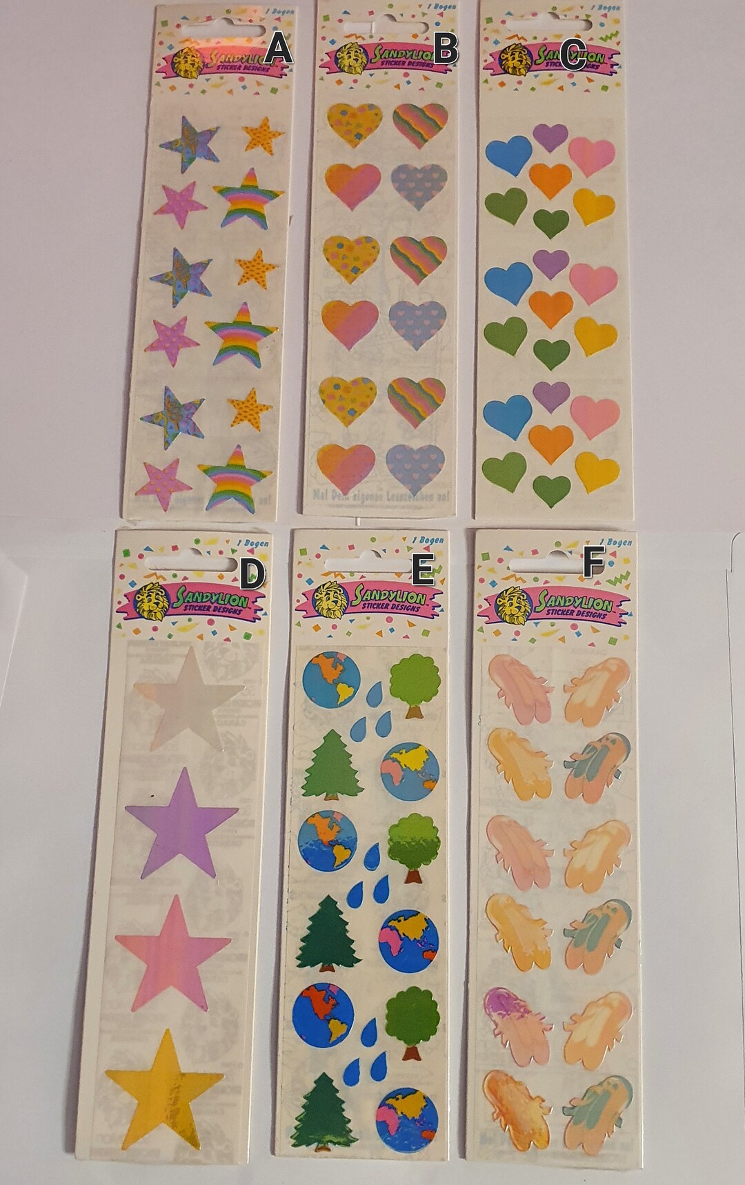 Original Sandylion Nip Stripes Pearly Sticker Ovp in Blister 90s 90's ...