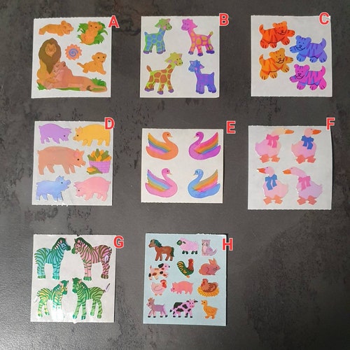 Original Vintage Sandylion Sticker Fuzzy Fabric 90s - Etsy