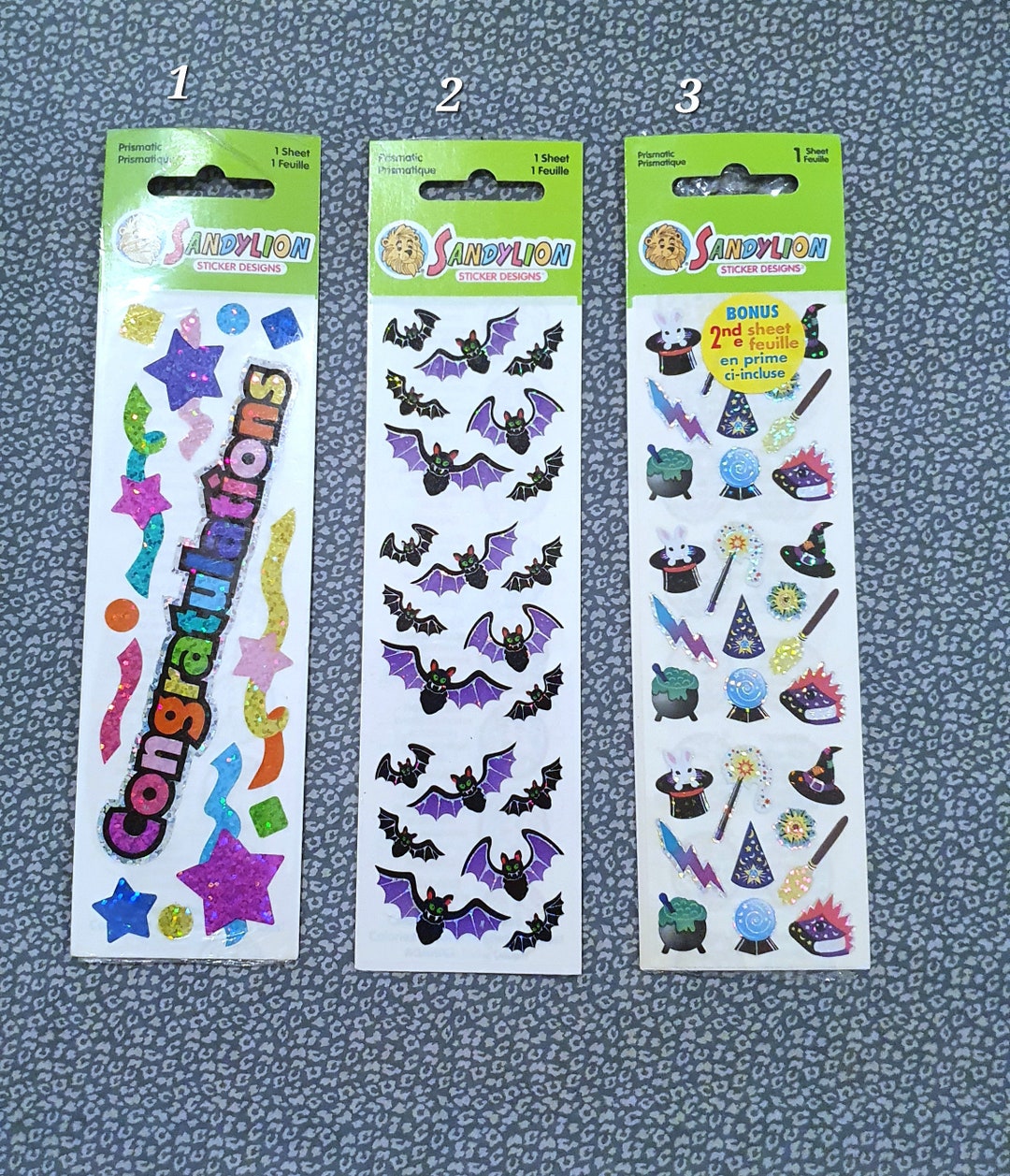 Original Sandylion Sticker Strips, NIP Ovp Prisma Glitter Rare, Vintage ...