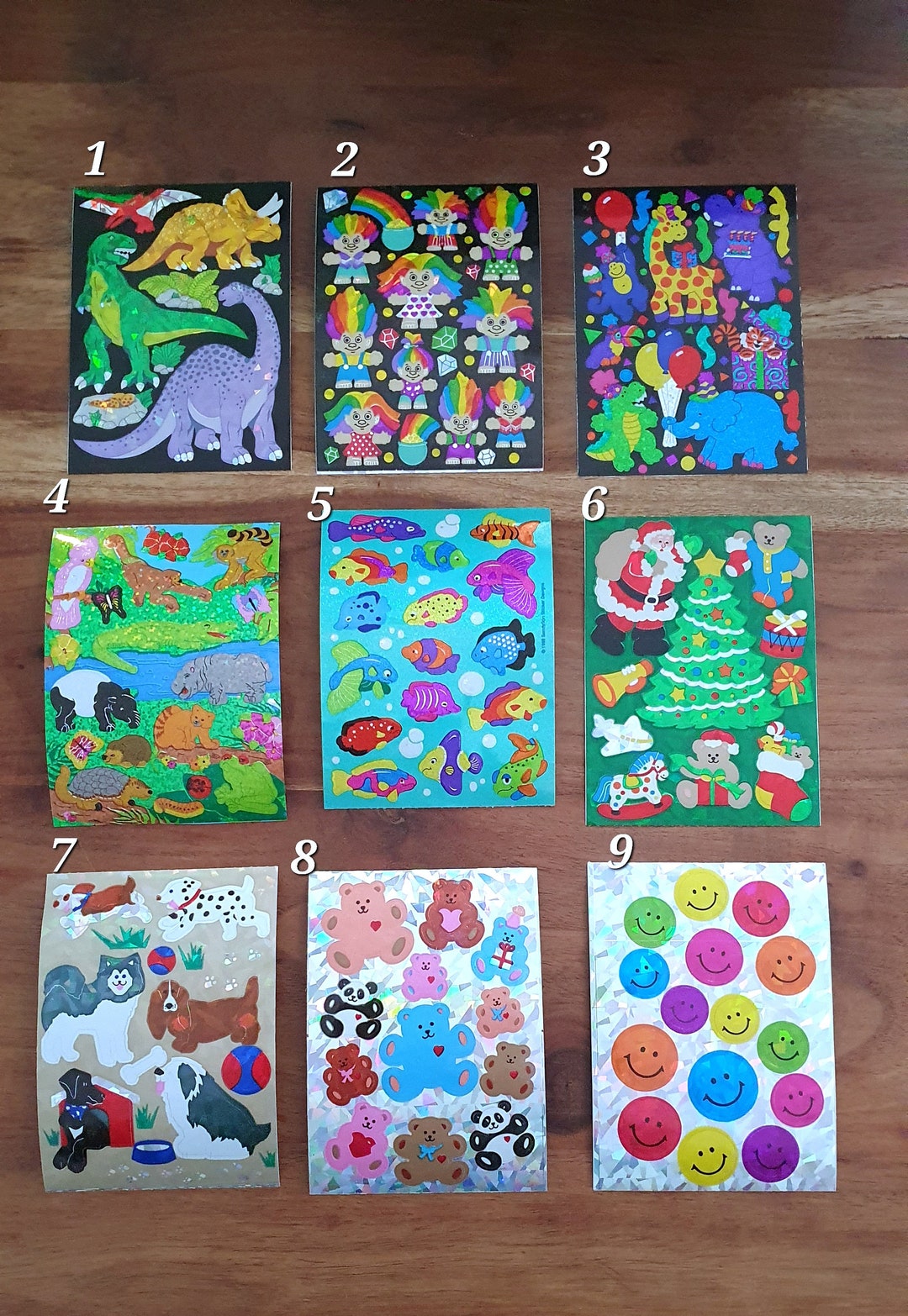 Original Sandylion Maxi Sticker Sheet, Prisma Glitter Vintage Stickers ...