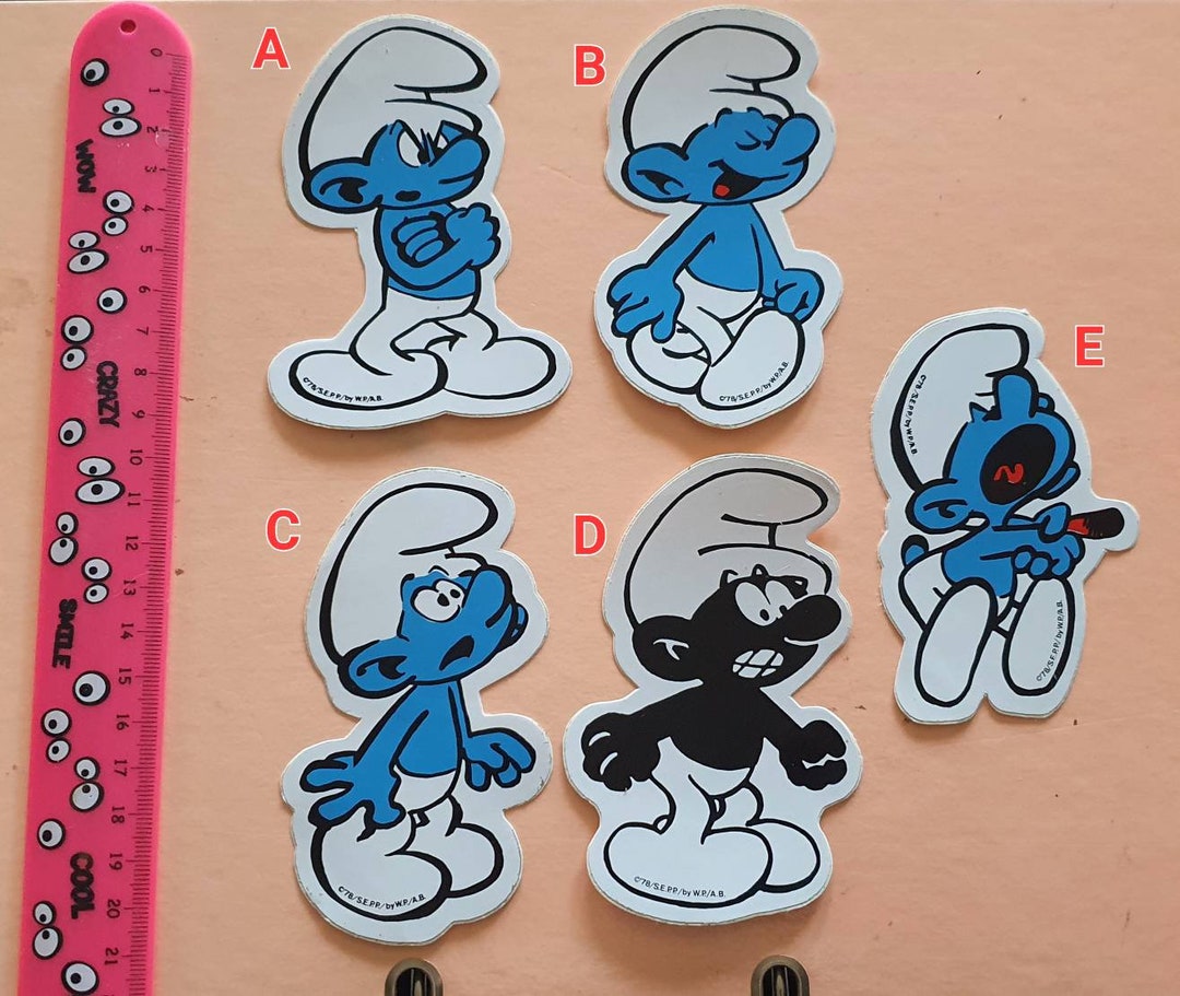 Original Vintage Stickers, Smurfs, Smurfs, From 1978, Retro 70s ...