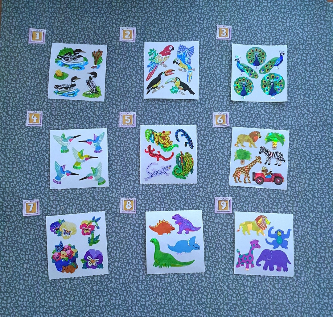 Original Vintage Sandylion Stickers, Prisma Glitter 90s Stickers - Etsy