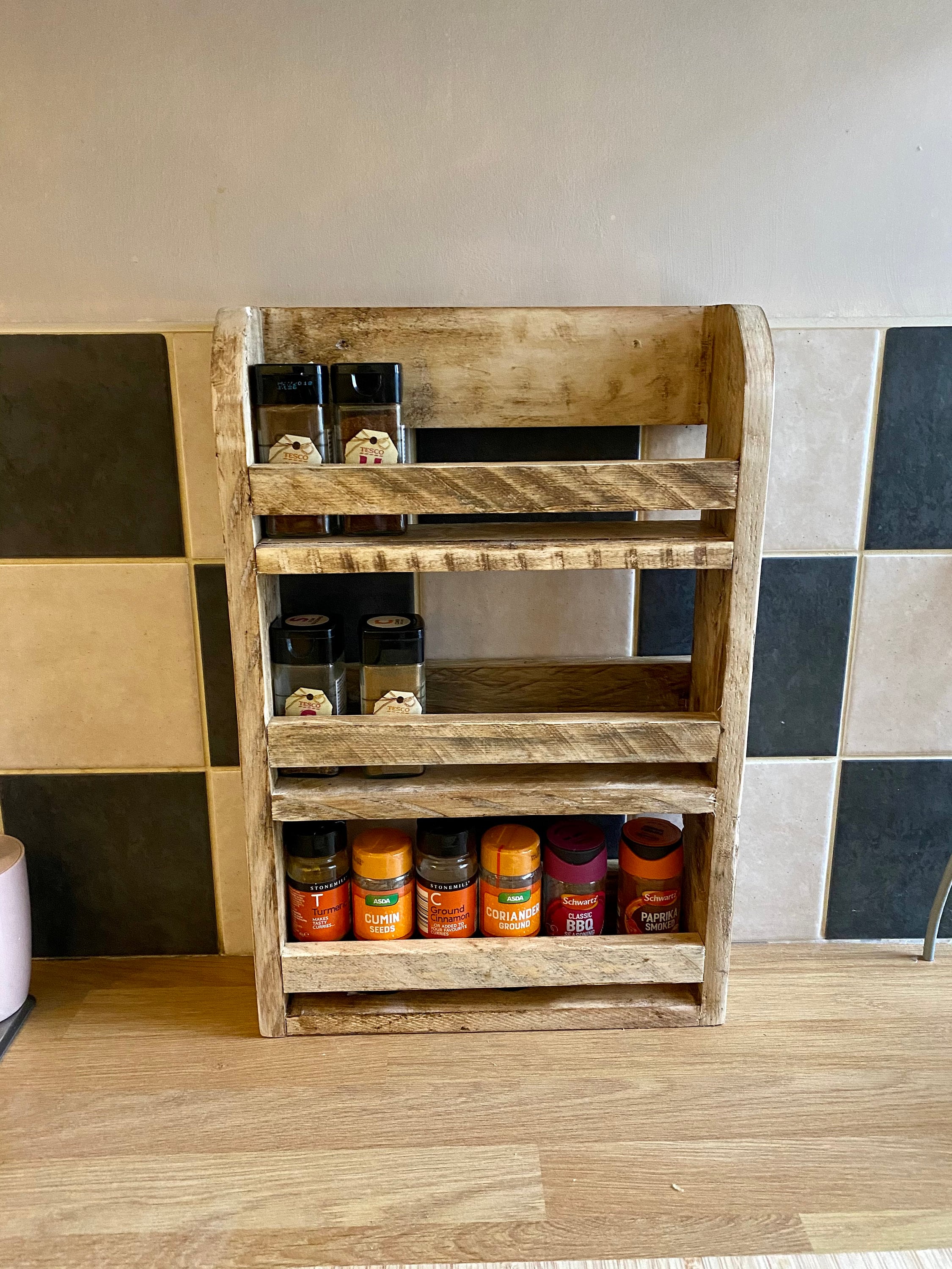 Rustic Reclaimed Pallet Wood Farmhouse Kitchen Decor Storage | Etsy