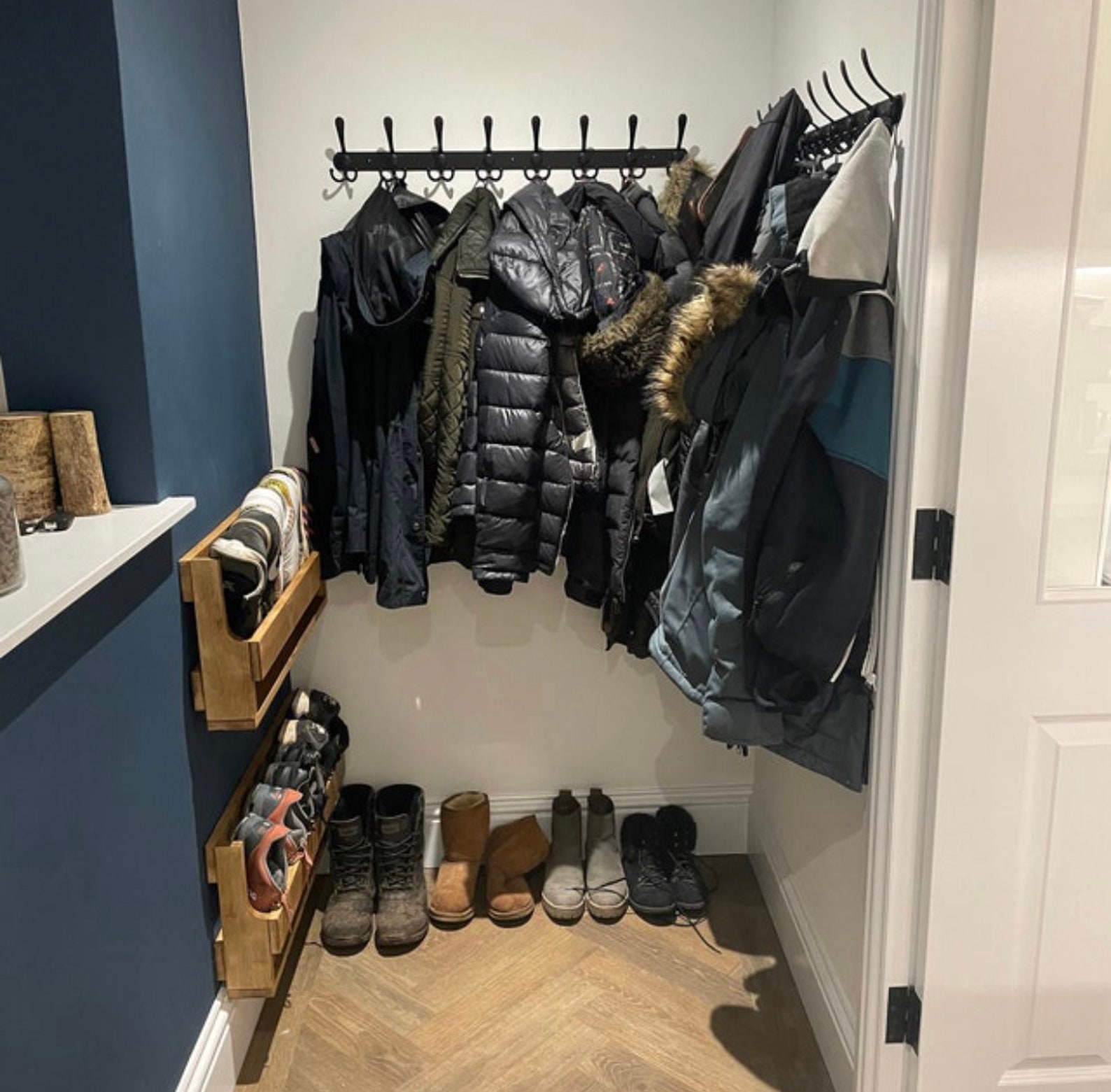 Unique Shabby Chic Pallet Wood Floating Shoe Rack Ideal - Etsy