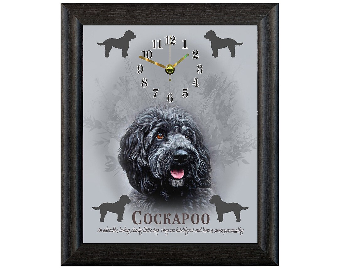 Cockapoo |dog Clock |gift for Christmas |gift for Birthday|gift for ...