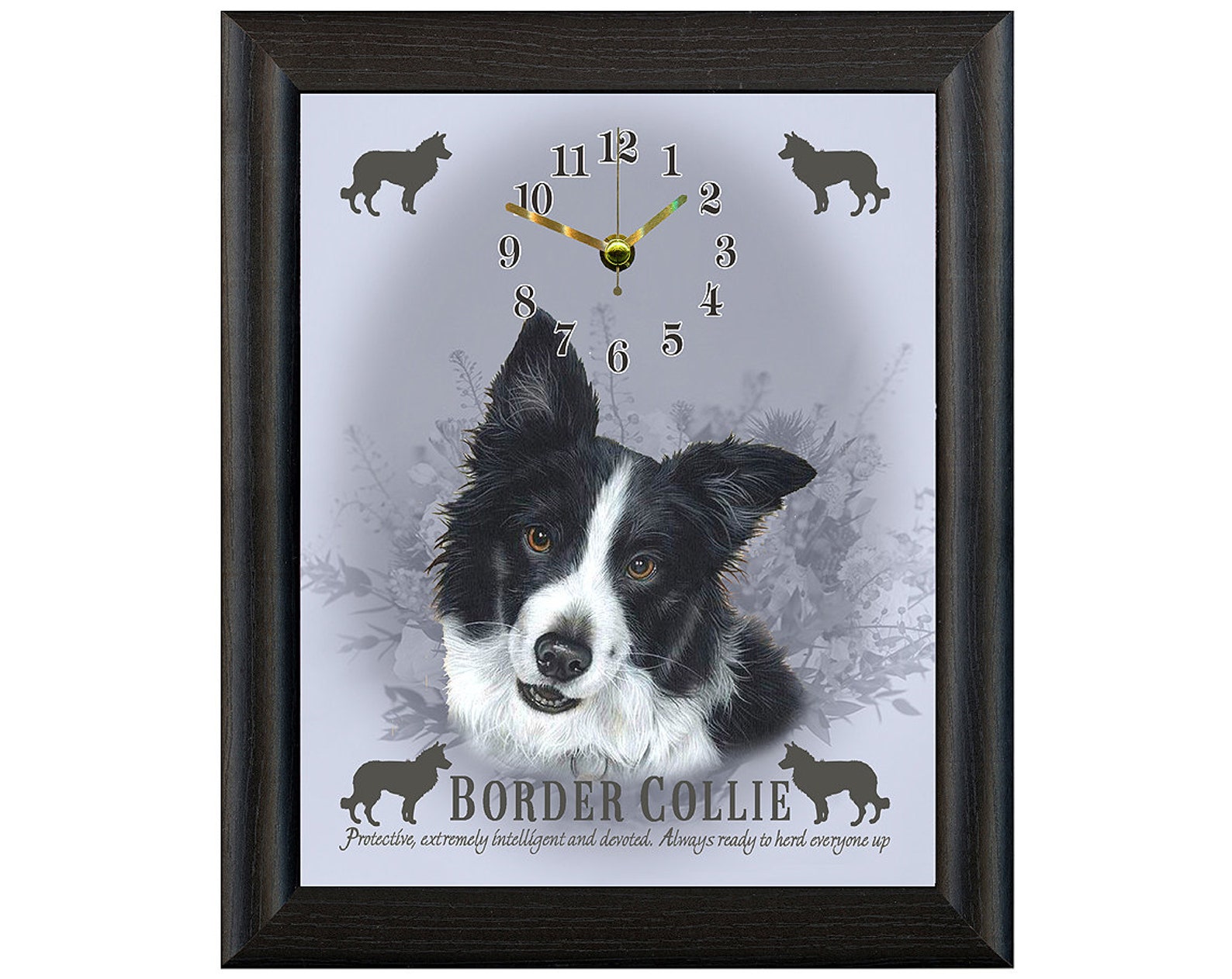 Border Collie Gift Clock for Christmas Birthday Home Other Occasions ...