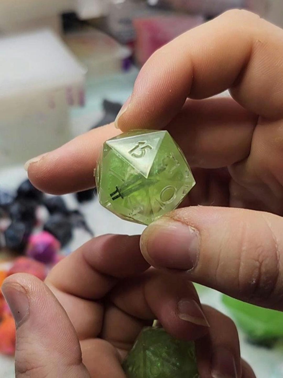 Gelatinous Cuties- CUSTOM Liquid Core Handmade Large Sharp Edge Resin ...