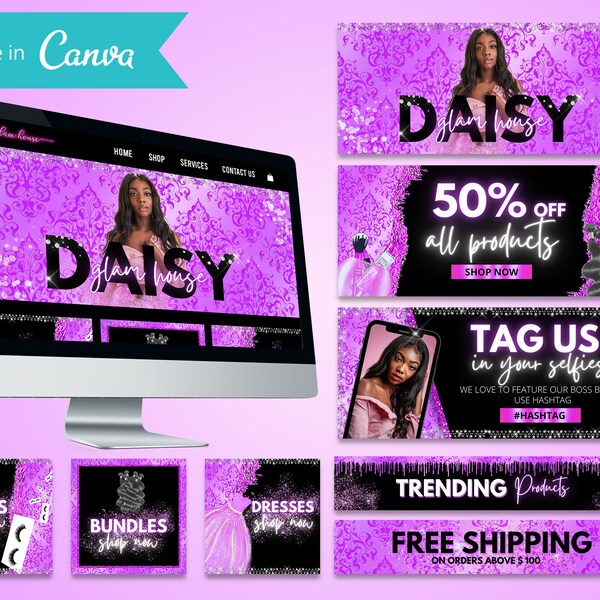 Purple Banner - Etsy