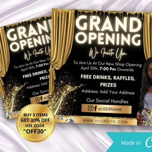 Grand Opening Flyer, Store Opening Flyer, Instagram Flyer, New Shop ...
