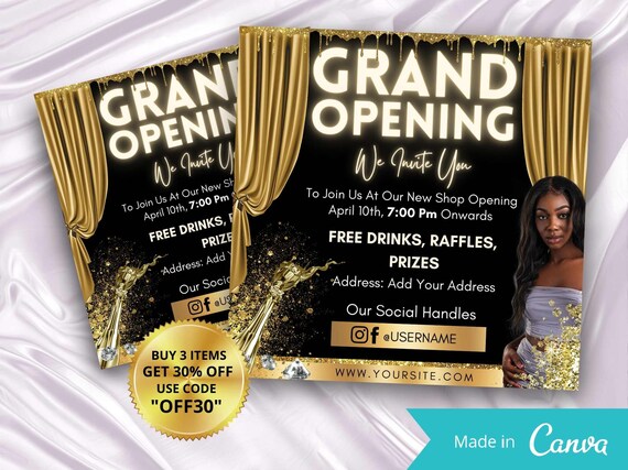 Grand Opening Flyer Store Opening Flyer Instagram Flyer New - Etsy