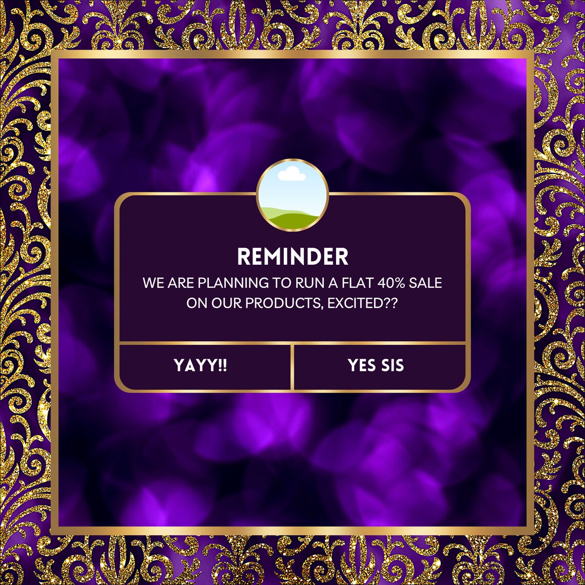 Reminder Flyer Notification Flyer For Instagram Instagram | Etsy