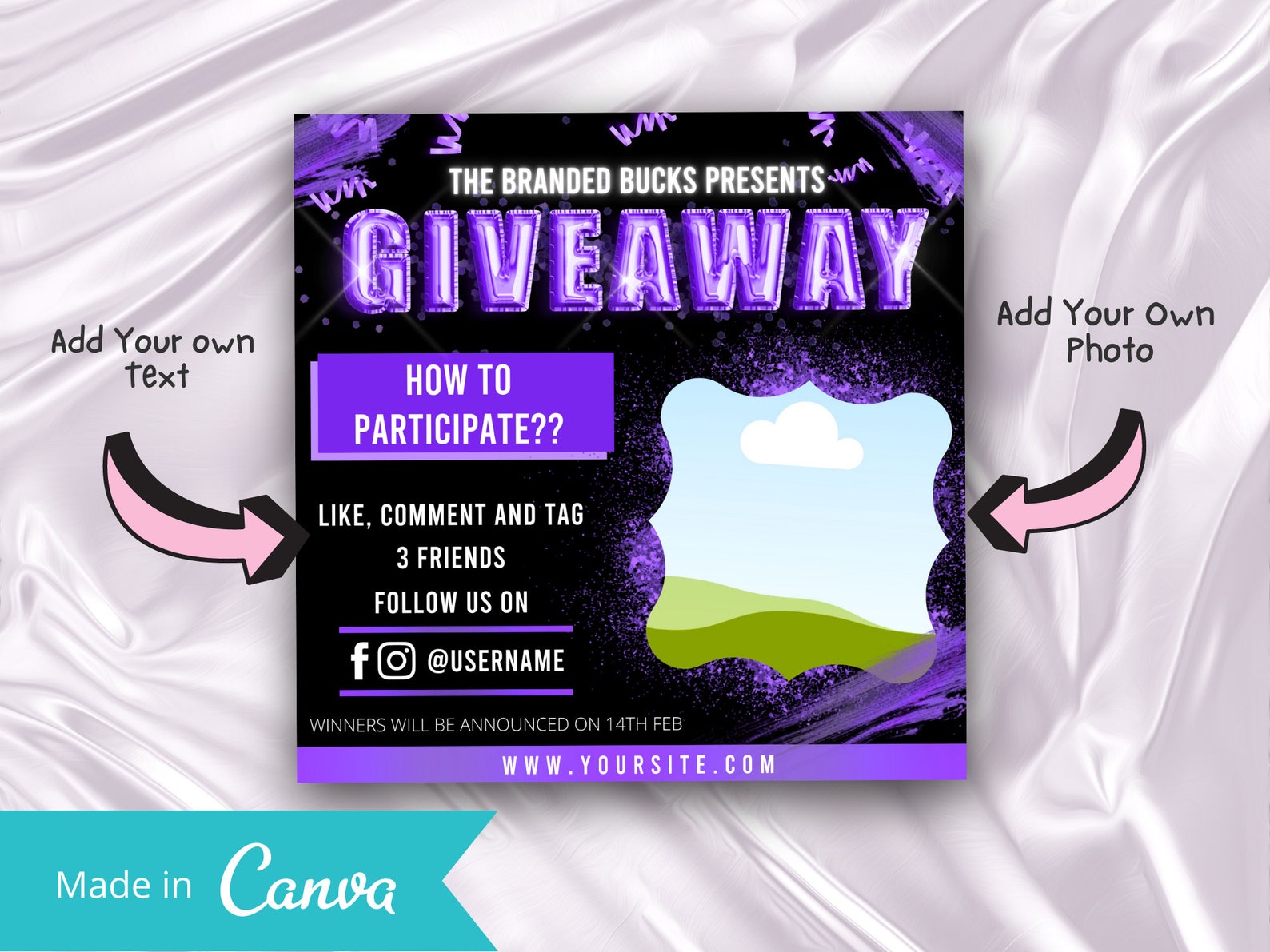 GIVEAWAY Flyer Template Grand Opening Flyer Shop Anniversary - Etsy