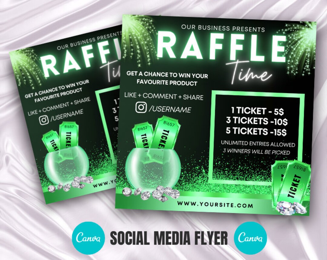 Raffle Flyer Contest Flyer Giveaway Flyer Hair Raffle - Etsy